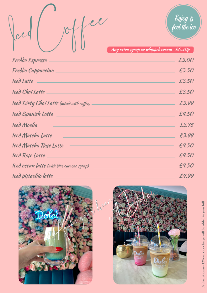 Menu - Dolci Cafe