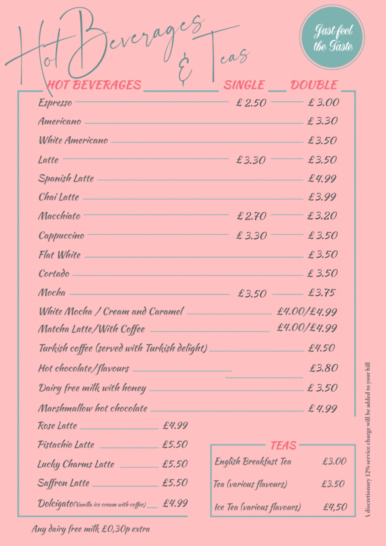 Menu - Dolci Cafe